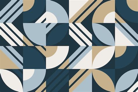 Premium Vector Abstract Scandinavian Pattern With Circles And Squares