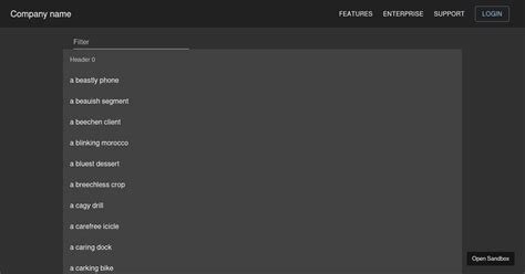 React Virtualized List With Sticky Headers Codesandbox