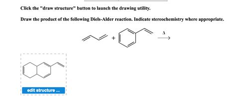 Solved Click The Draw Structure Button To Launch The