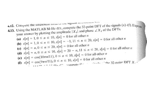 Solved 413 Using The Matlab M File Aftcompute The