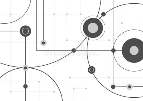 Technology Abstract Background Design Geometric Network Connection Stock Vector Illustration