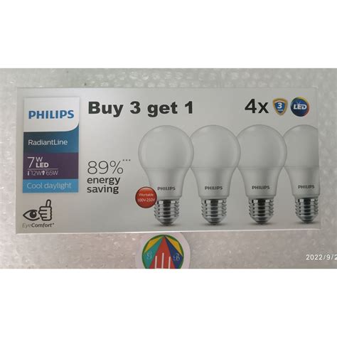 Jual Lampu Philips Radiantline Multipack Led Bulb Watt Shopee Indonesia