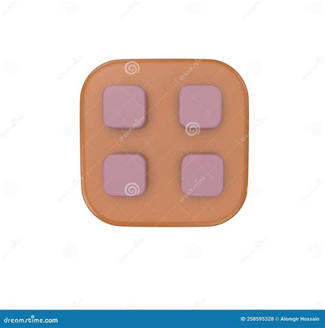 Minimal 3d Illustration User Interface Menu Button 3d Render Stock Illustration Illustration