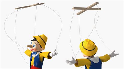 Dancing Pinocchio Wooden String Puppet 3d Model 59 3ds Blend C4d
