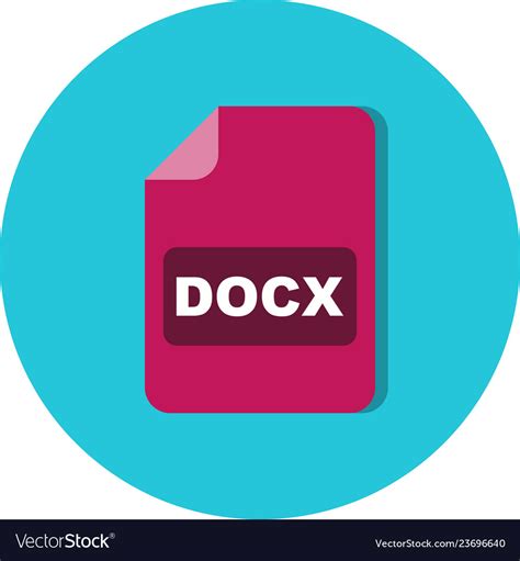 Docx Icon Royalty Free Vector Image VectorStock