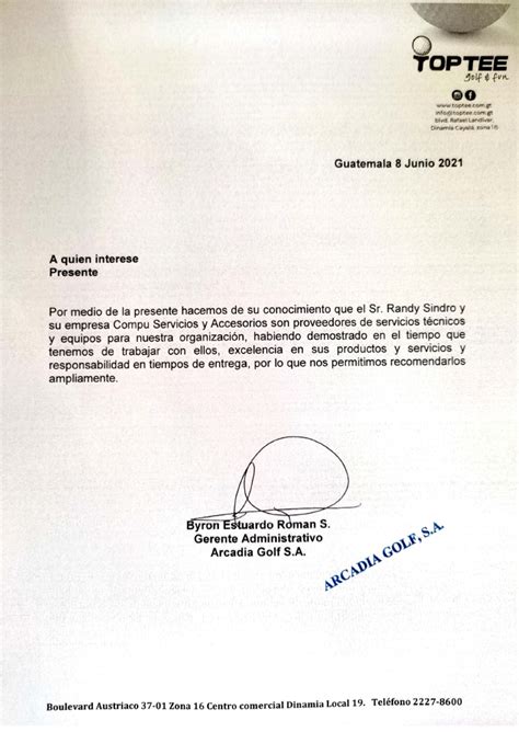 Cartas De Recomendaci N Portafolio Electr Nico Profesional Riset