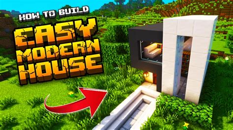Minecraft How To Build A EASY MODERN HOUSE Building Survival Tutorial Minecraft Survival