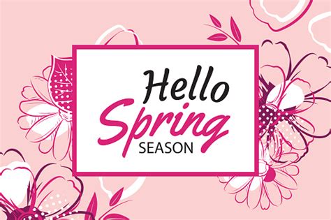 화려한 꽃과 봄 배너 서식 파일 안녕하세요 사용 증서 벽지 전단지 초대장 포스터 브로셔 쿠폰 할인 될 수 있습니다 3월에 대한 스톡 벡터 아트 및 기타 이미지 Istock