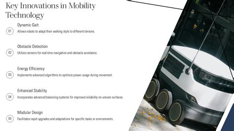 Key Innovations In Mobility Technology Legged Robots Ppt Presentation St Ai Ss Ppt Example