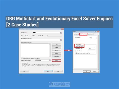 Grg Nonlinear Multistart And Excel Evolutionary Solver Explained