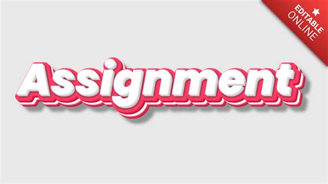 Assignment Text Effect Generator Textstudio