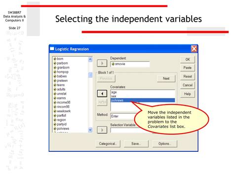 Ppt Logistic Regression Simultaneous Entry Of Variables Powerpoint