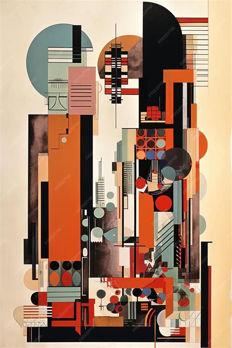 Premium Ai Image Generative Ai Bauhaus Style Background