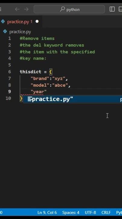 Removes Items Python Pythonprogramming Coding Pythoncoding Code