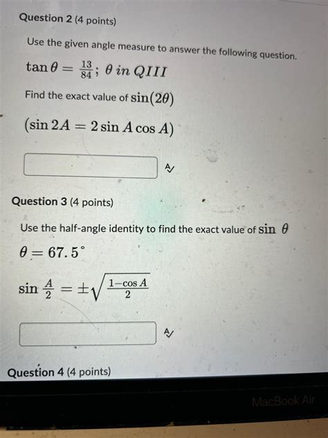 Solved Prove The Identity Using The Sum Difference Identity