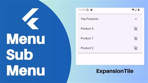 Flutter Menu With Submenu Building An Expandable Top Products List Umairdev Youtube