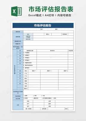 评估报告Excel表格模板下载 熊猫办公