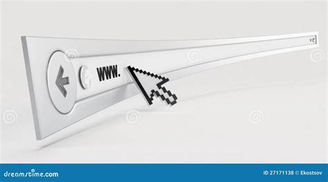 Globe Internet Mouse Cursor Icon Hitting Concept Stock Illustration Illustration Of Horizontal