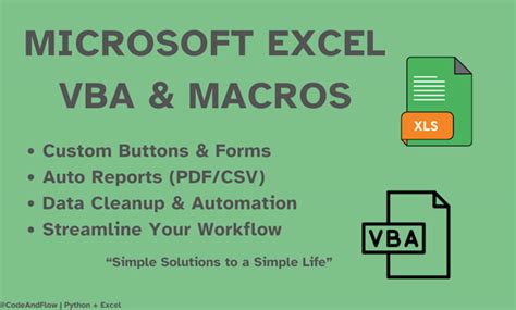 Create Excel Vba Macros For Automation By Codeandflow Fiverr