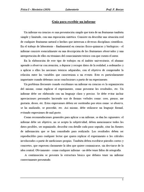 Como Escribir Un Informe Pdf Experimentar Ecuaciones