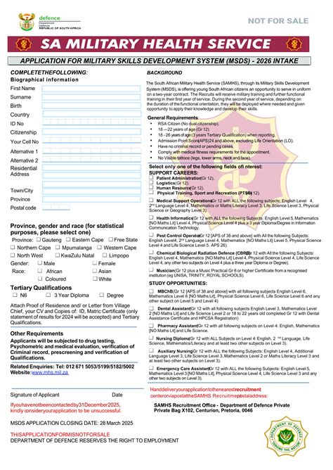 Redirecting To Za Company Sandf Internships 2025 Sa Military Health