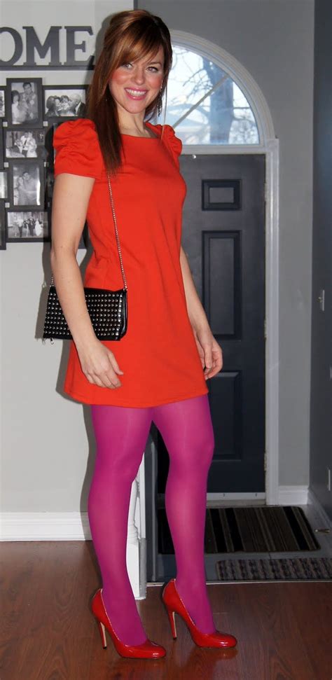 Sexton In The City Colored Tights Outfit Pink Tights Colored Tights