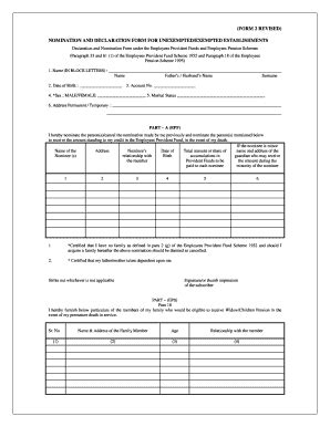 Pf Nomination Form Download Fill Online Printable Fillable Blank PdfFiller