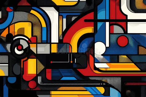 Vibrant Abstract Art Featuring Bold Geometric Shapes And Dynamic Colors