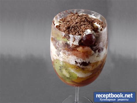 Рецепт фруктового десерта со взбитыми сливками Калорийность фруктового десерта