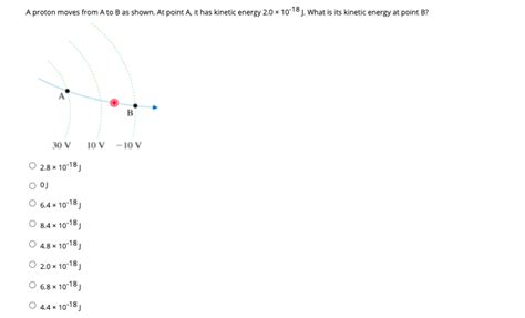 Solved A Proton Moves From A To B As Shown During The Chegg Com