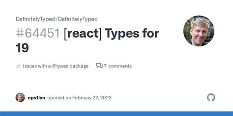react 19 types · definitelytyped definitelytyped · discussion 64451