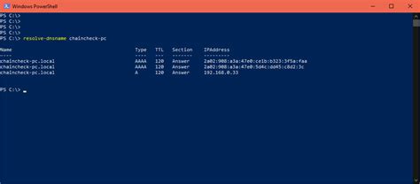 chaincheck ip adresse zu hostname ermitteln windows