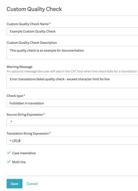 Custom Quality Checks Smartling Help Center