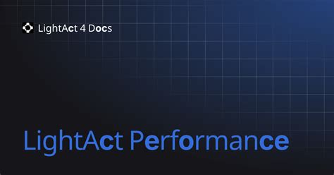 Lightact Performance Lightact 4 Docs