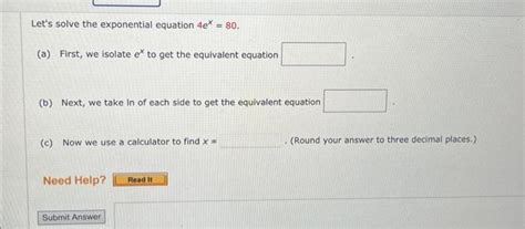 Solved Let S Solve The Exponential Equation Ex A Chegg