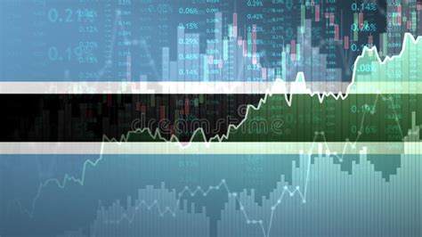 Botswana Stock Market Growth And Financial Data Visualization Stock