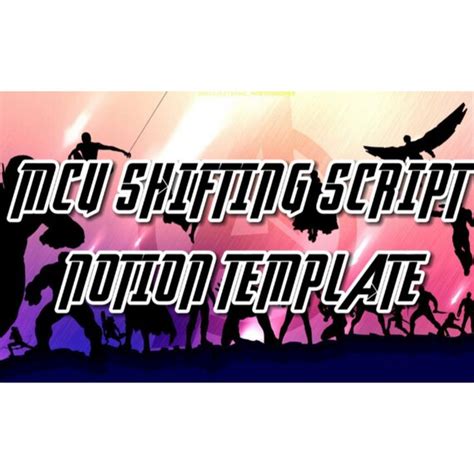MCU Shifting Script Template Etsy MCU Shifting Script Template Etsy