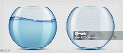 물과 비어있는 유리 수족관 어항에 대한 스톡 벡터 아트 및 기타 이미지 어항 물 수족관 Istock