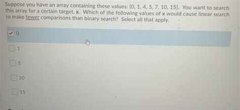 Solved Suppose You Have An Array Containing These Values