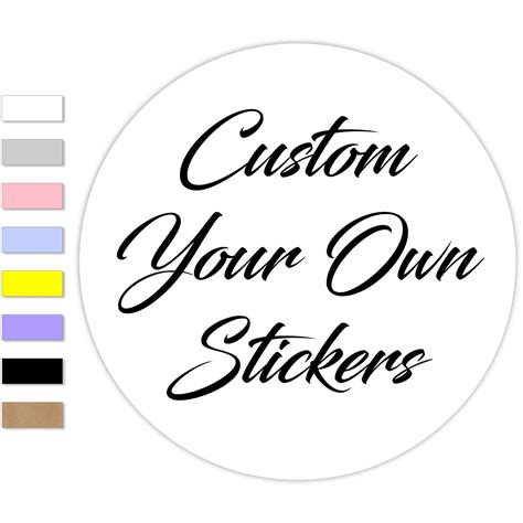 Buy 100 Custom Round Stickers 3x3 Personalized Stickers With Text Image Logo Customized Logo