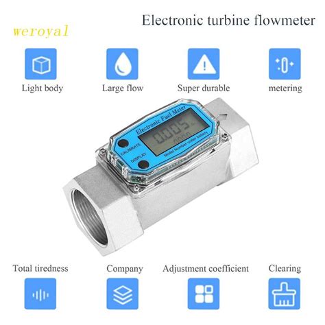 Weroyal For Turbine Flow Meter Display Chip Digital Oil Fuel Flow Meter