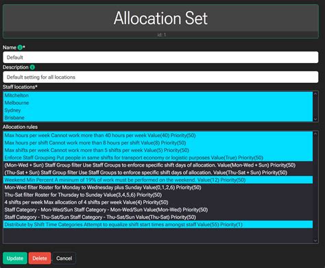 How To Create A Allocation Set Rostering App Scheduling Software With Equity