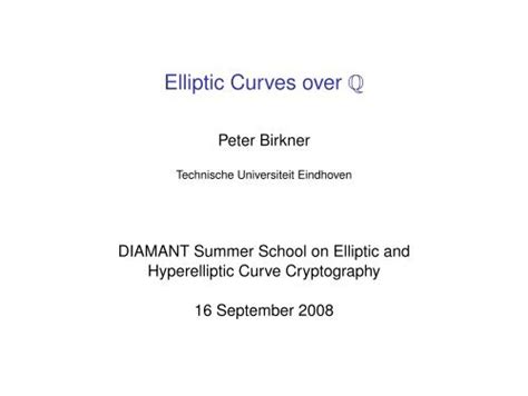 Elliptic Curves Over Q Hyperelliptic Org