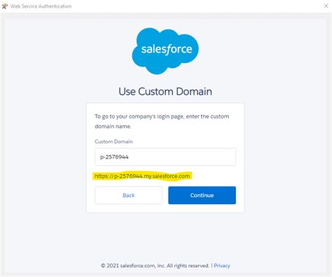 Web Connections Salesforce When You Use A Custom Domain For