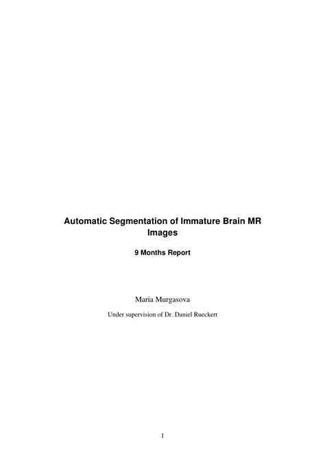 Pdf Automatic Segmentation Of Mr Brain Images