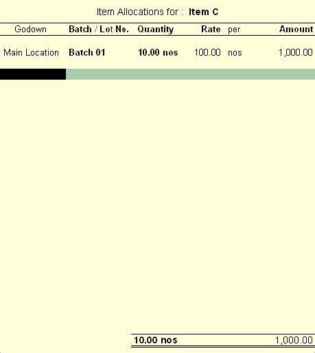 using batch wise details