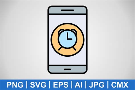 Vector Alarm Mobile Application Icon Graphic By Iyikon · Creative Fabrica