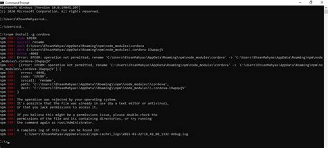 Android How Do I Solve This Problem On Installing Cordova By Cmd