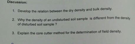 Solved Develop The Relation Between The Dry Density And Bulk Chegg Com