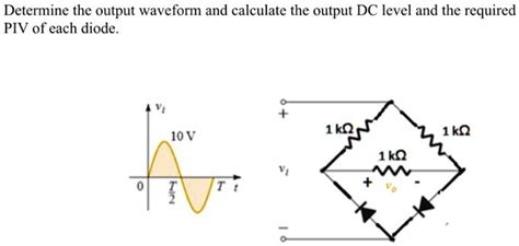 Determine The Output Waveform And Calculate The Output Dc Level And The